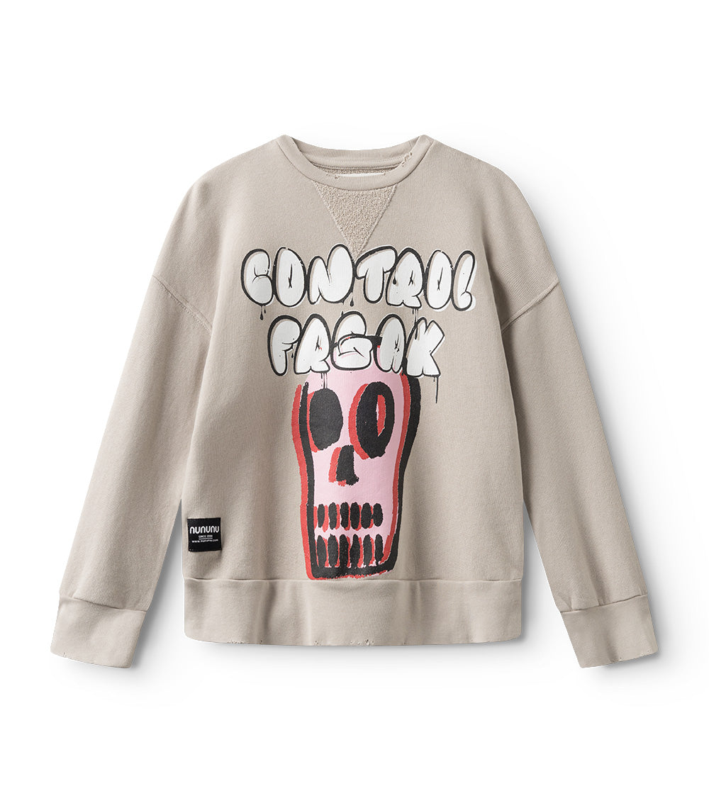 bubbly dizzy skull sweatshirt – NUNUNU